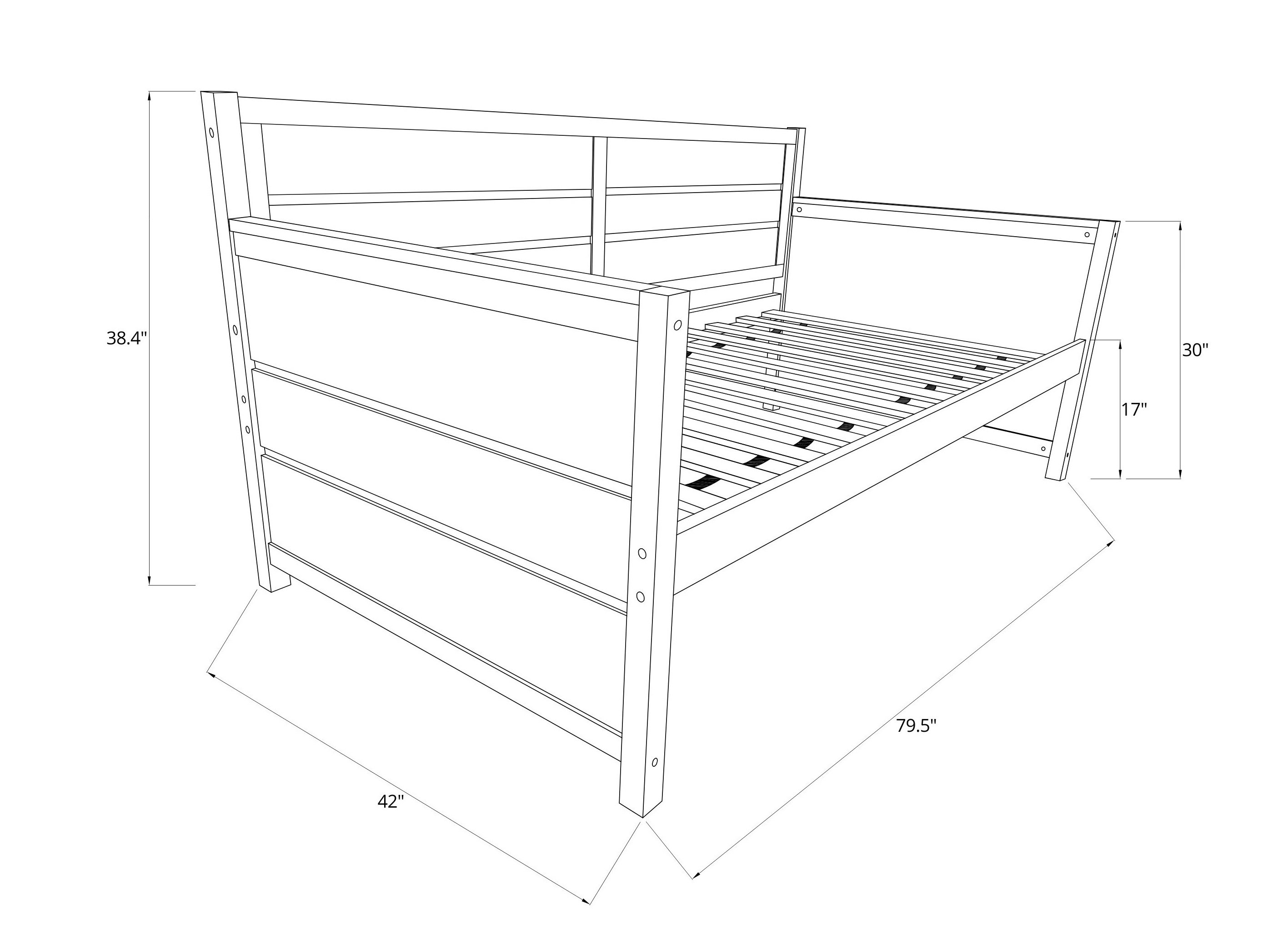 The Twillery Co.® Braunste Twin MDF Wood Daybed with Trundle(Mattresses ...