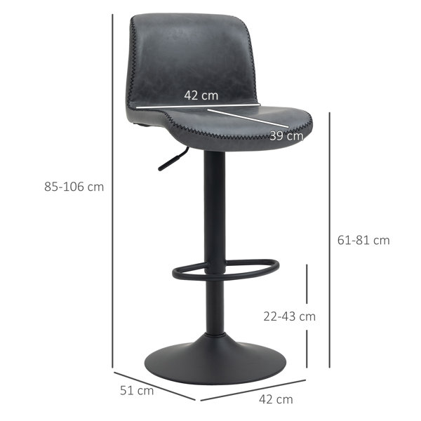 Ebern Designs Joneer Height Adjustable Bar Stool & Reviews | Wayfair.co.uk