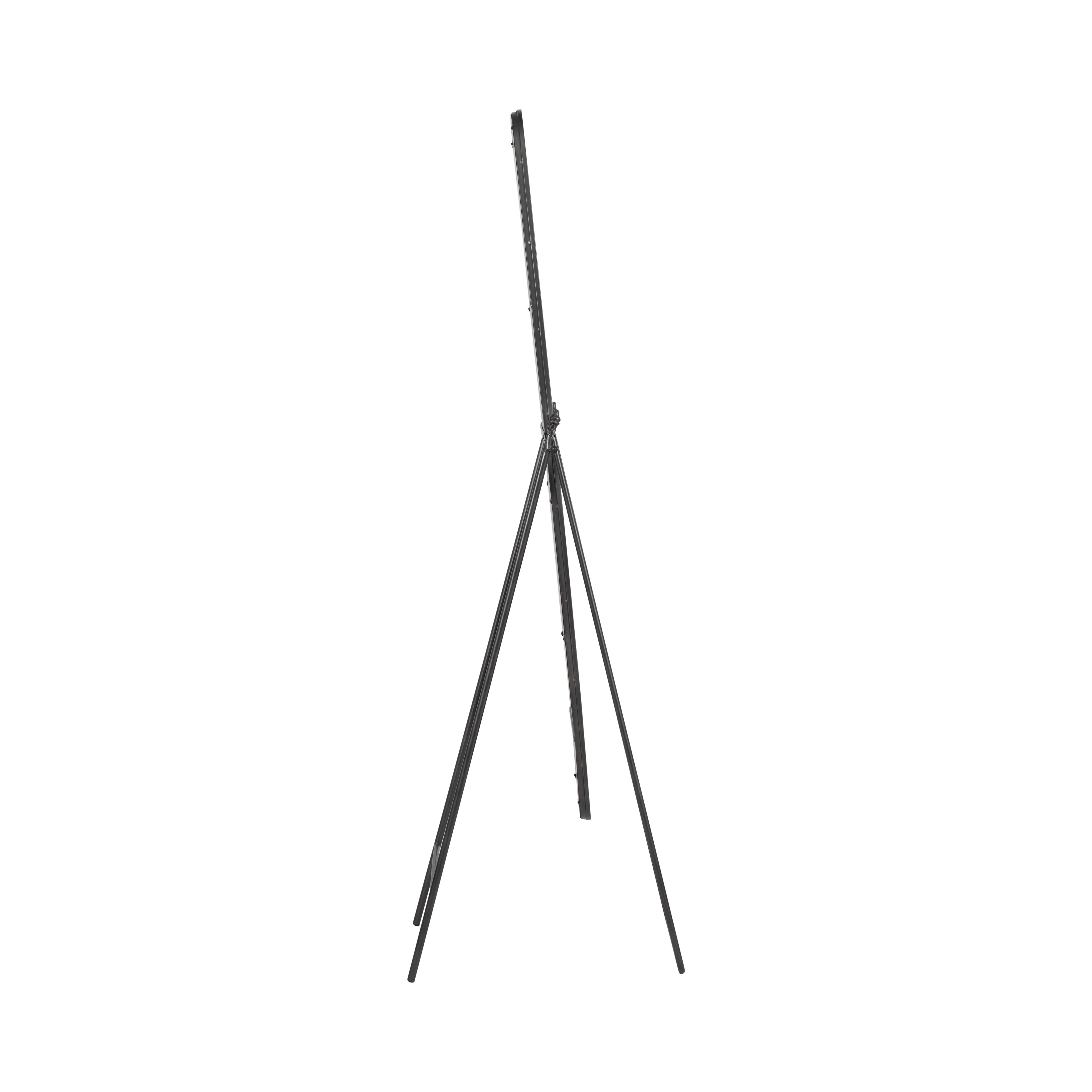 Red Barrel Studio® Metal Floor Mirror on Stand, 21x69, Black Iron, Wood ...