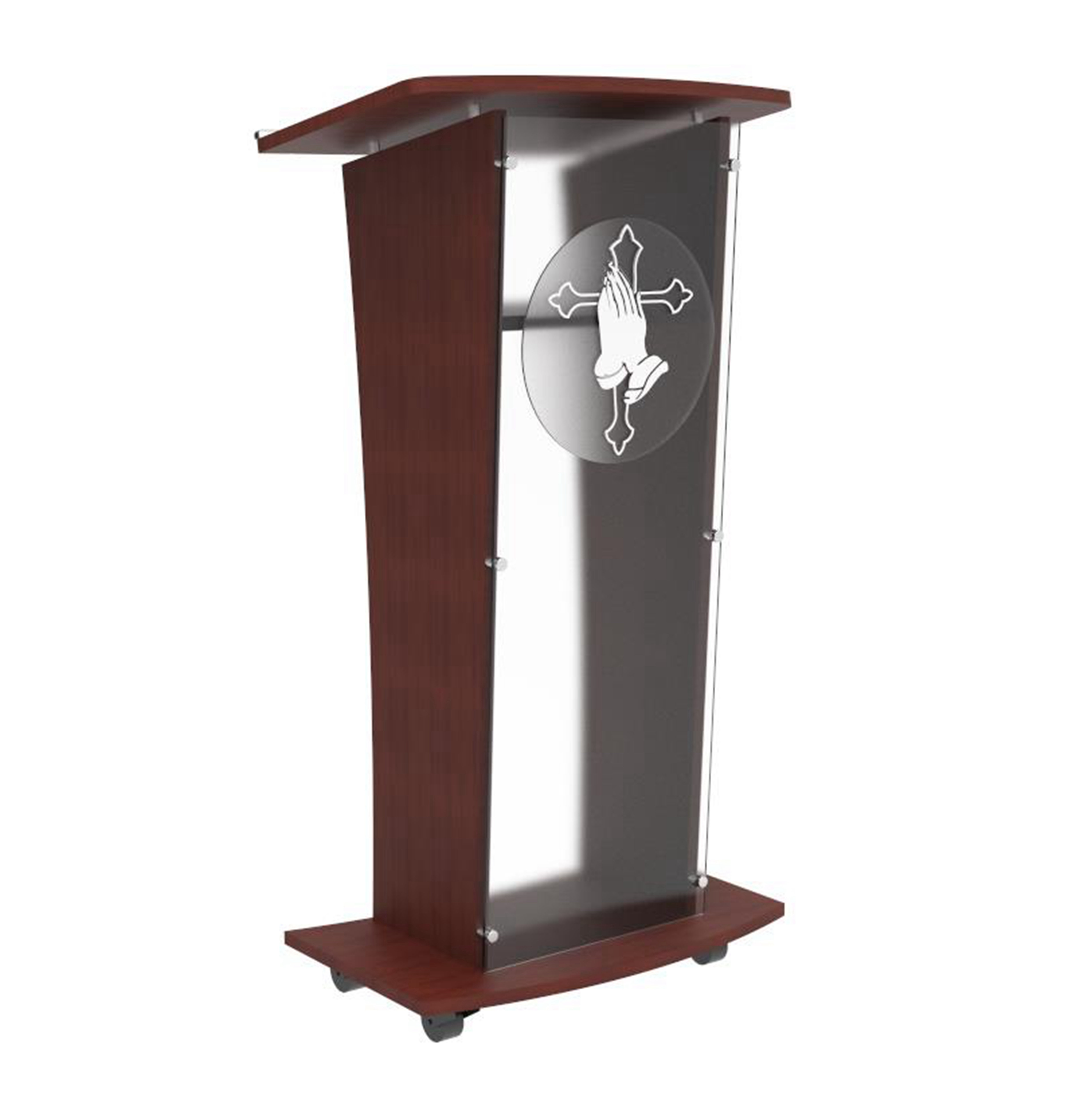 FixtureDisplays 46'' Wood Full Podium with Storage - Wayfair Canada