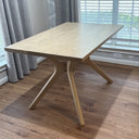 George Oliver Muhsina Cross Leg Rectangular Dining Table (48in / 1220mm ...