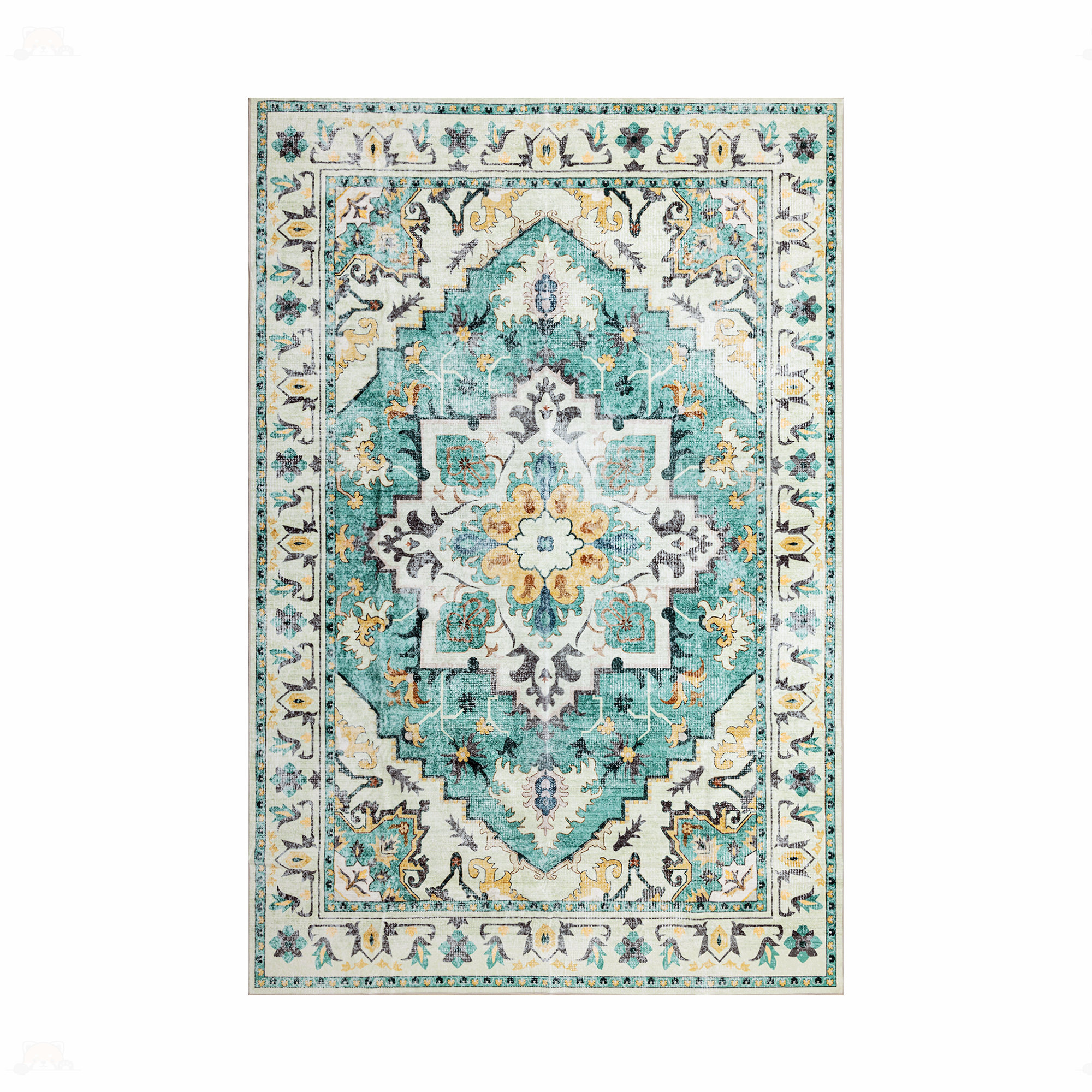 Bungalow Rose Rectangle Anrea Area Rug with Non-Slip Backing | Wayfair