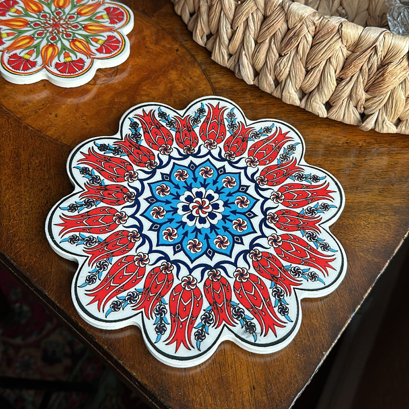 ARUN Vintage Style Ceramic Tile Trivet 7'' | Wayfair