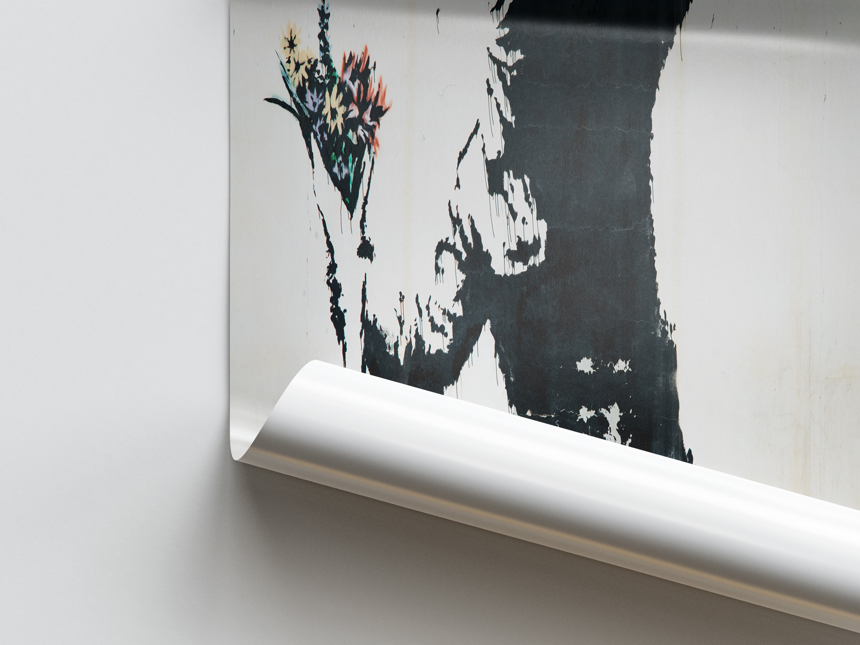 Lark Manor Anarchy Graffiti Poster, Street Wall Decor, Banksy Flower ...