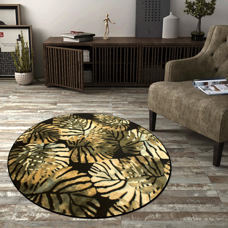 Bay Isle Home Aaronveer Black/Green Area Rug | Wayfair.co.uk