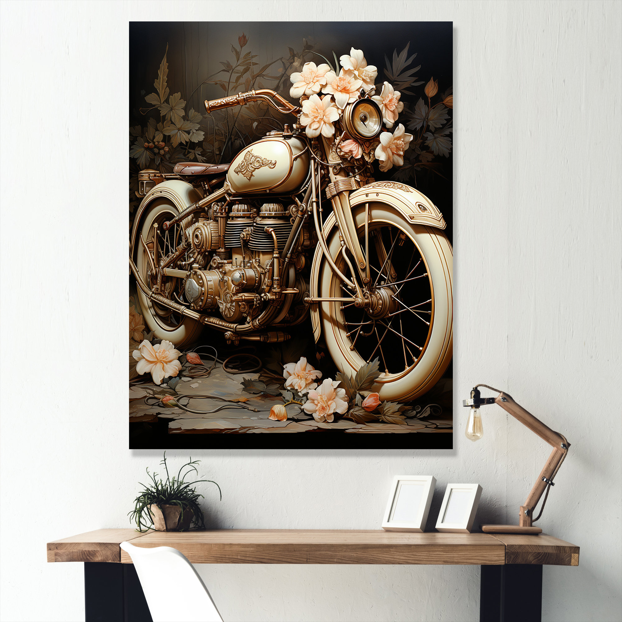 Design Art Vintage Motrocycle Melody I | Wayfair
