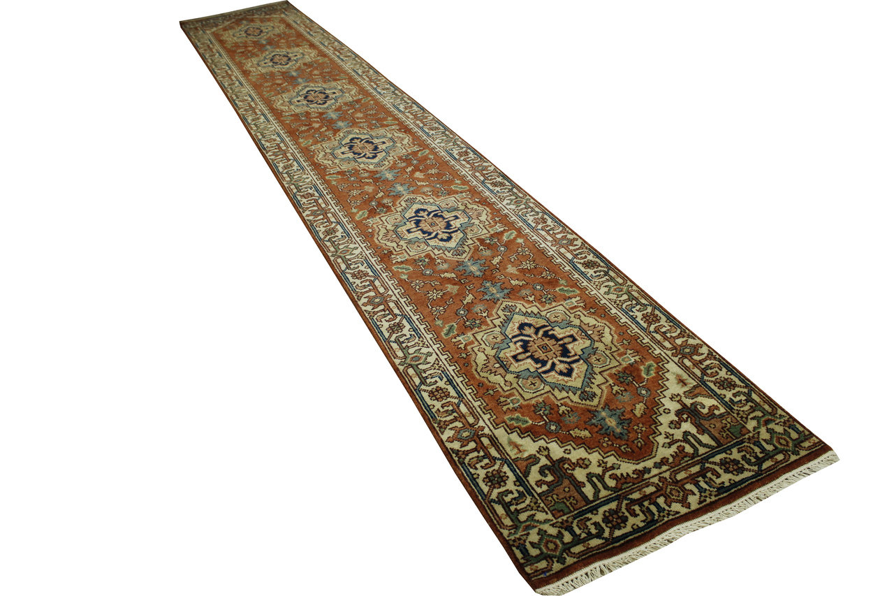 Isabelline Rhodell One-of-a-Kind 2.7x15.9 Runner Area Rug Rust | Wayfair