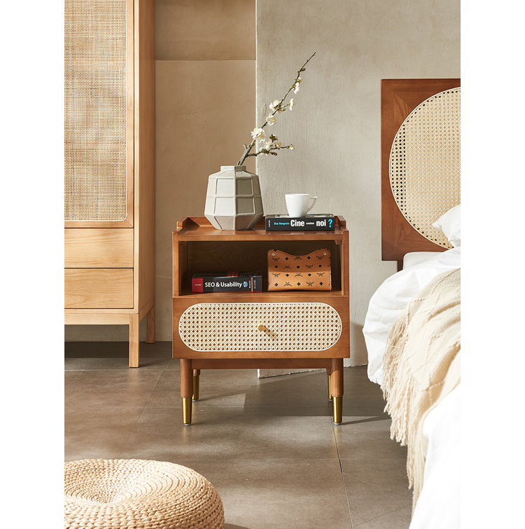 Bay Isle Home Hayesville Solid Wood Bedside Table | Wayfair.co.uk