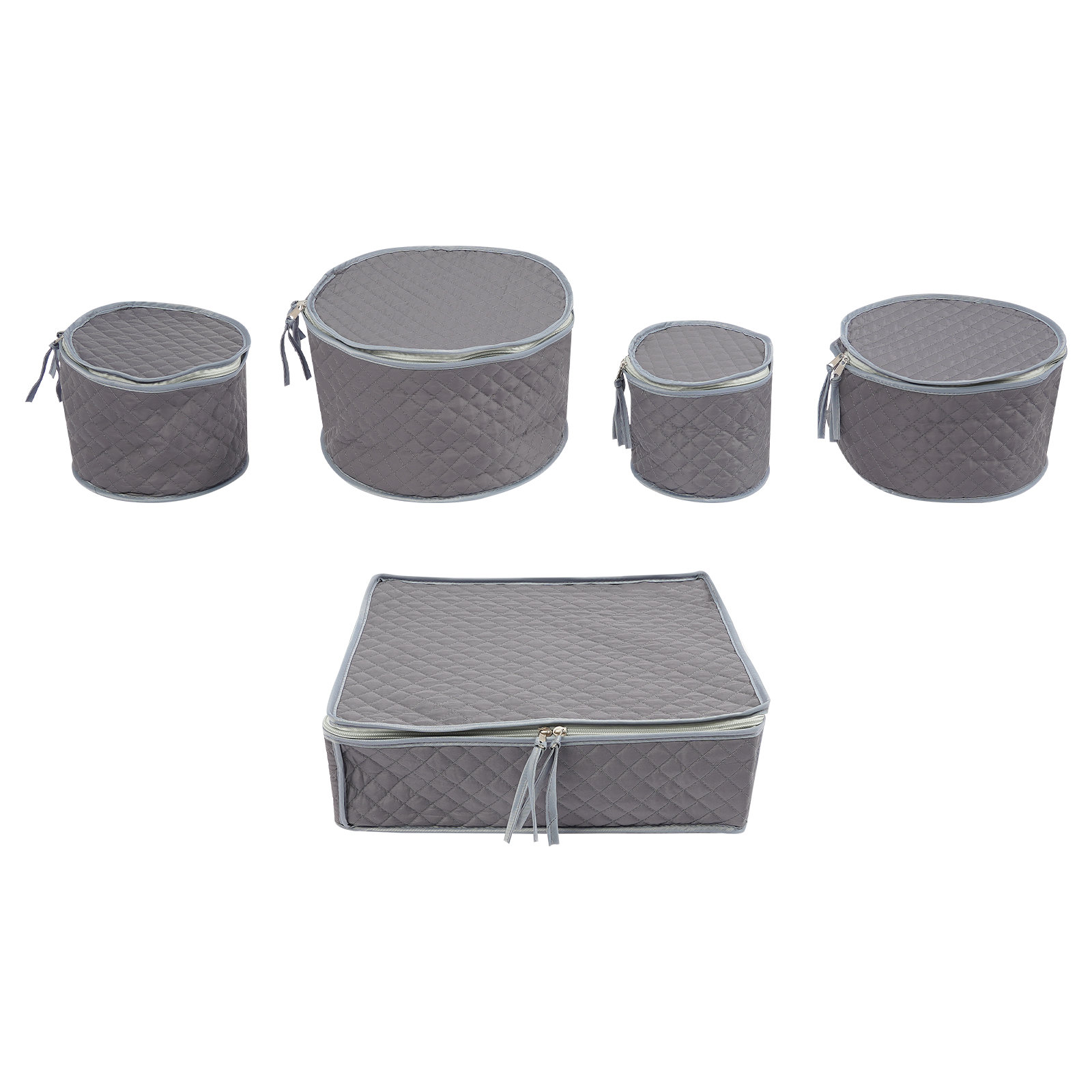 Prep & Savour 5 Pack Sturdy Plates and Dishes Storage Containers with ...