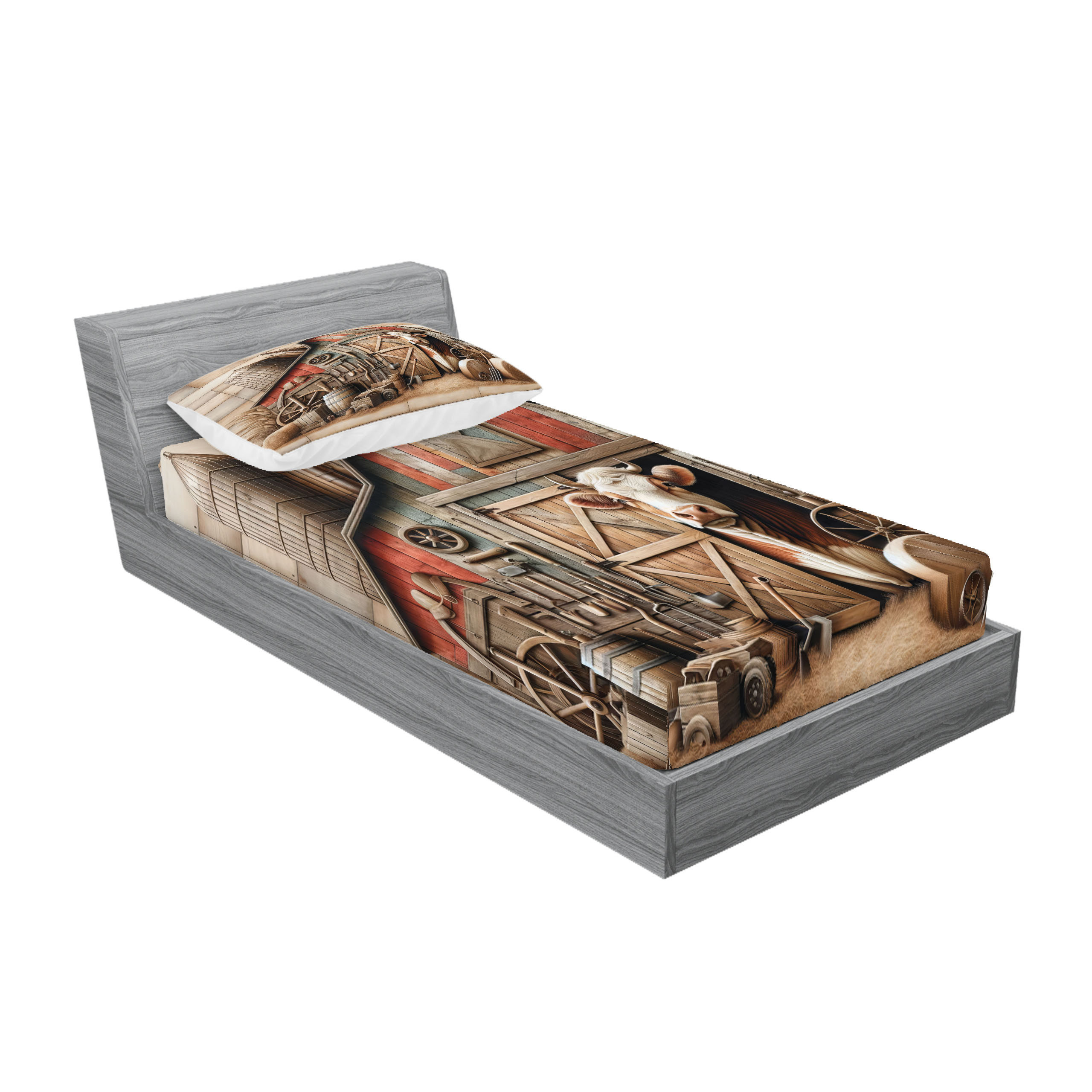 Ambesonne Vintage Rural American Barn Microfiber Sheet Set | Wayfair