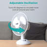 Tower Presto by Tower 9 Inch Desk Fan with 2 Speeds, Rotary Oscillation ...
