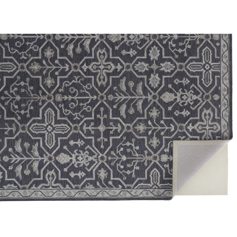 Langley Street Bolivar Wool Odyssey Gray/Cream Rug & Reviews | Wayfair