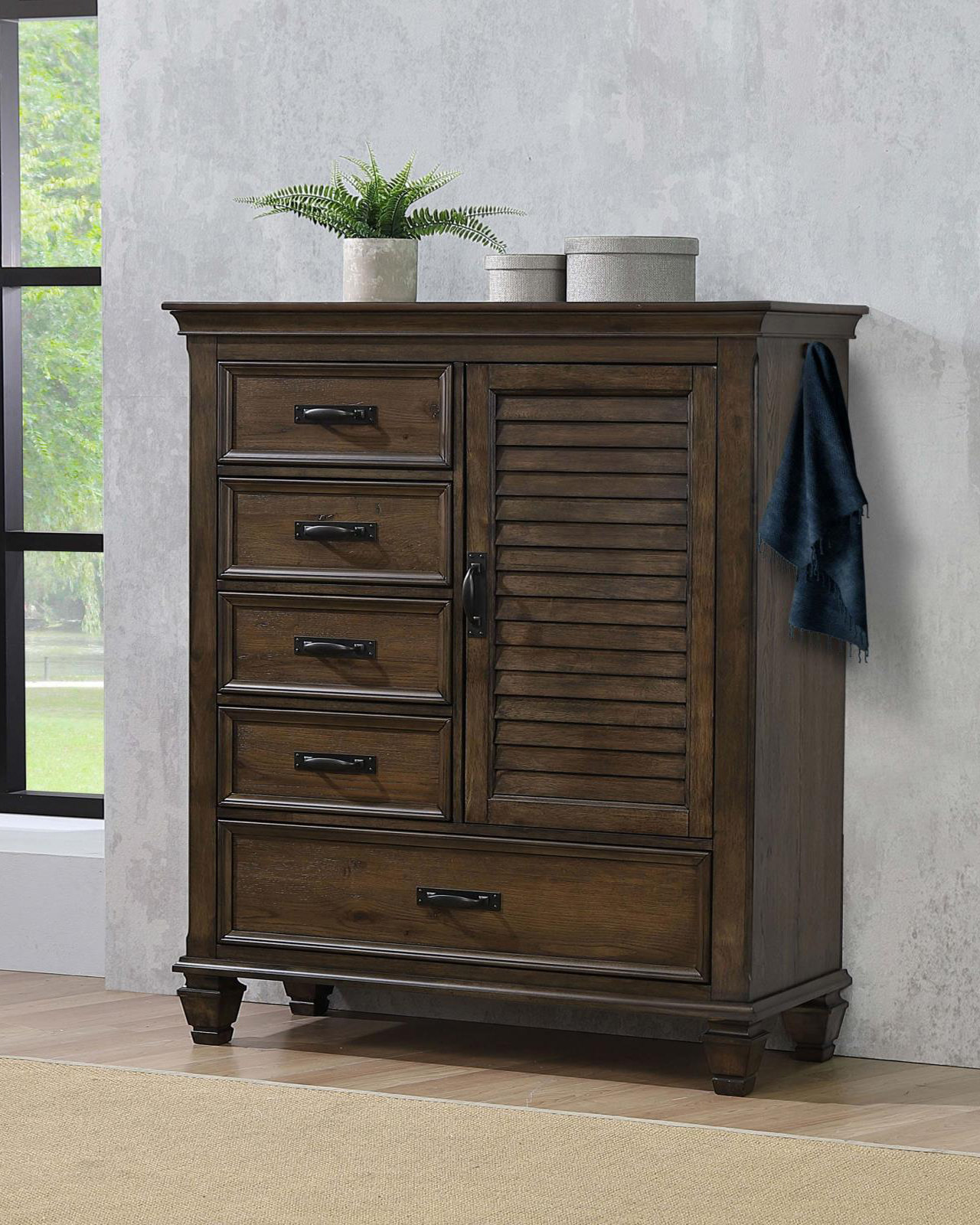Darby Home Co Zhenyu 5 Drawer 42.85" W Gentleman's Chest in Burnished ...