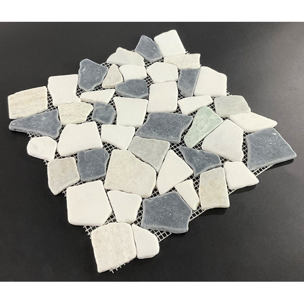 ES Stone 12.5" x 12.5" Marble Pebble Mosaic Wall And Floor Tile | Wayfair
