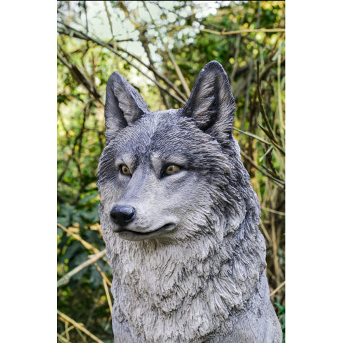 Hi-Line Gift Ltd. Sitting Wolf Statue & Reviews | Wayfair