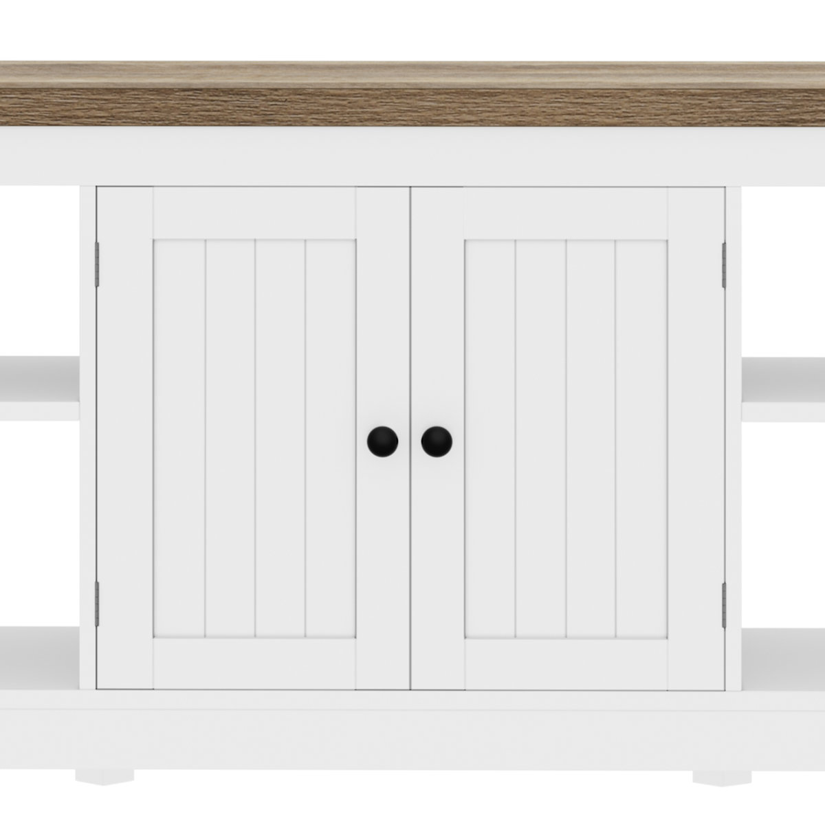 Gracie Oaks Ernesha 59'' Farmhouse Media Console Media Center with ...