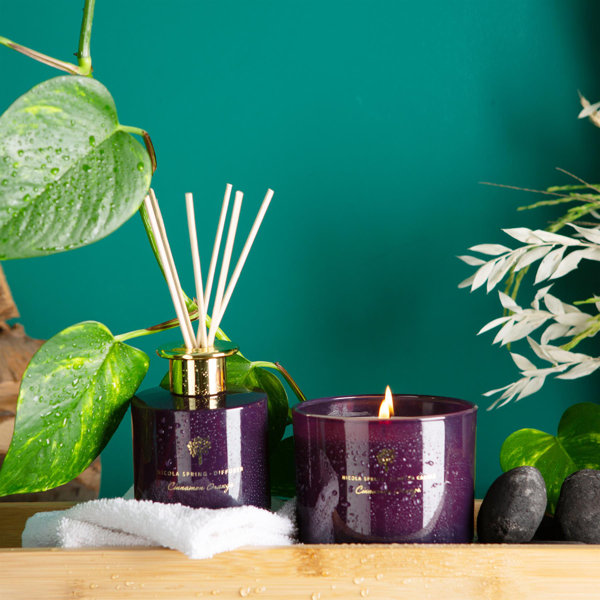 Nicola Spring - Scented Candle & Reed Diffuser - 350g - Cinnamon ...