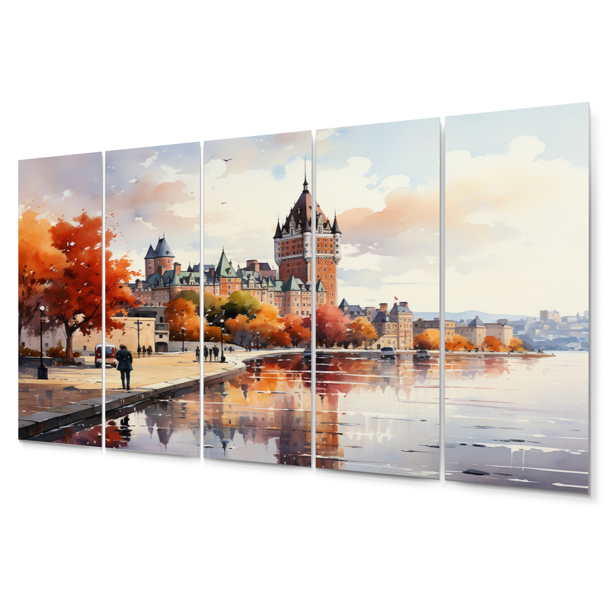 Design Art Quebec City French Beauty III - Quebec Metal Wall Decor Set ...