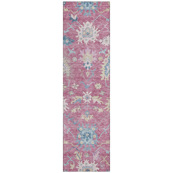 Addison Rugs Machine Washable Indoor/Outdoor Chantille ACN1154 Pink ...