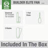 Hunter Fan 52" Builder Elite 5 - Blade Standard Ceiling Fan with Pull ...