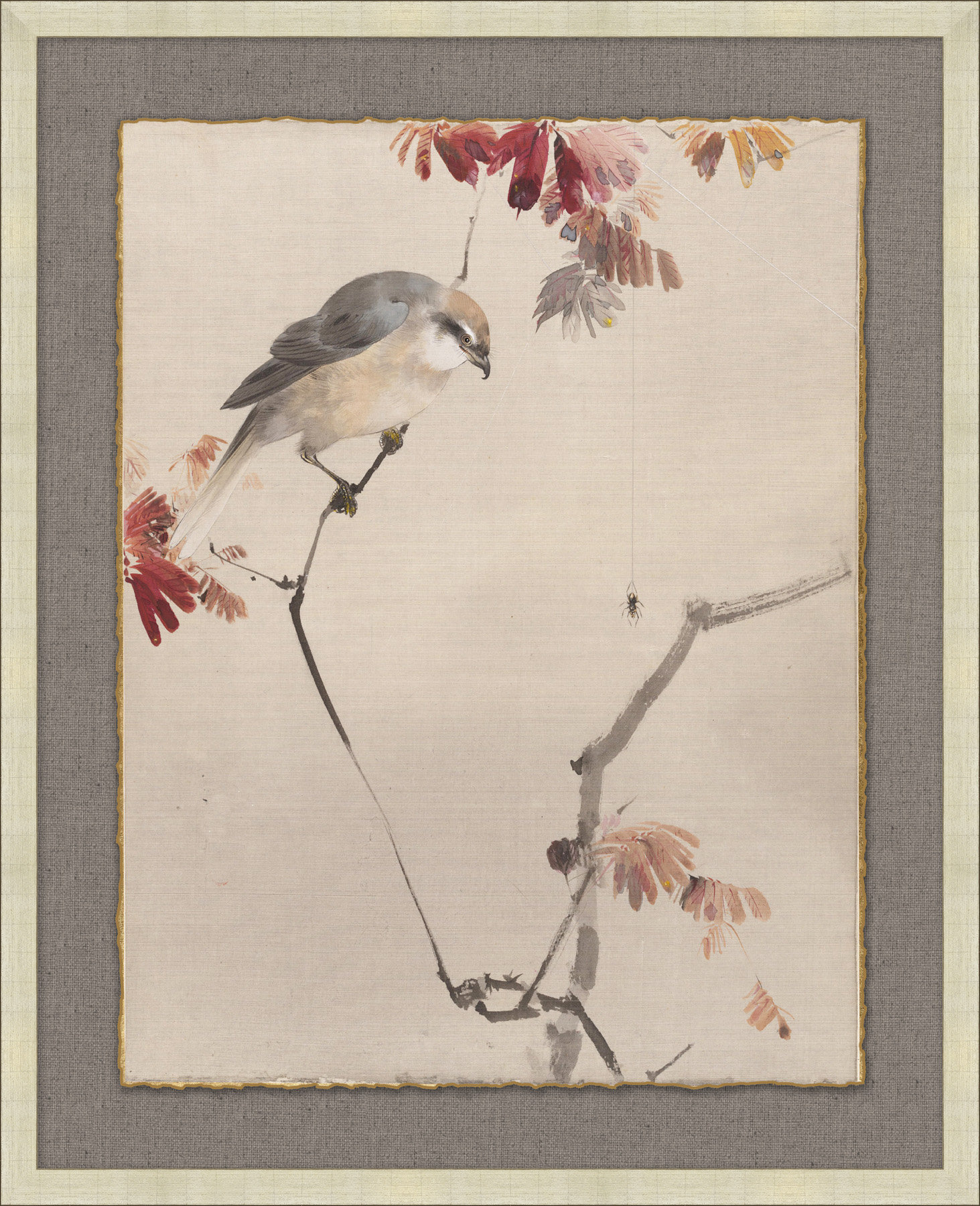 Wendover Art Group Eastern Birds 3 - Floater Frame Painting on Paper ...