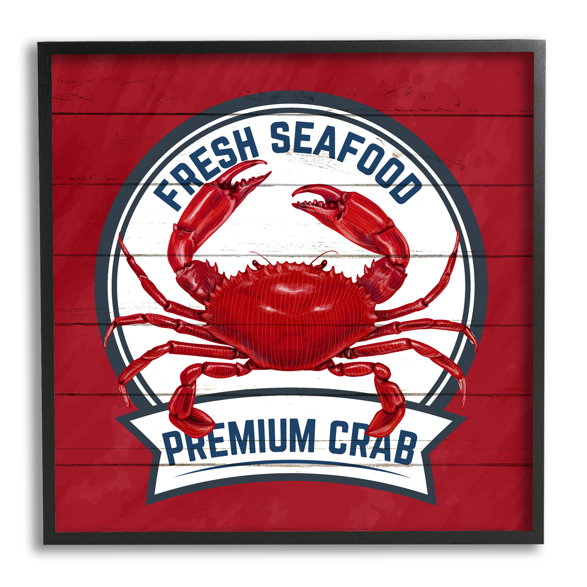 Winston Porter Premium Crab Seafood Framed Giclee Art Design By Kim ...