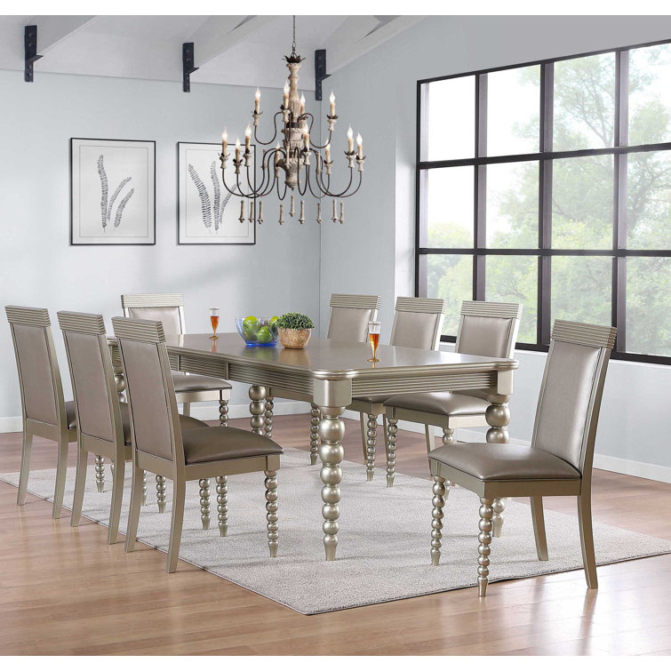 House of Hampton® Hartlynn Solid Wood Dining Set, Rectangular Table and ...