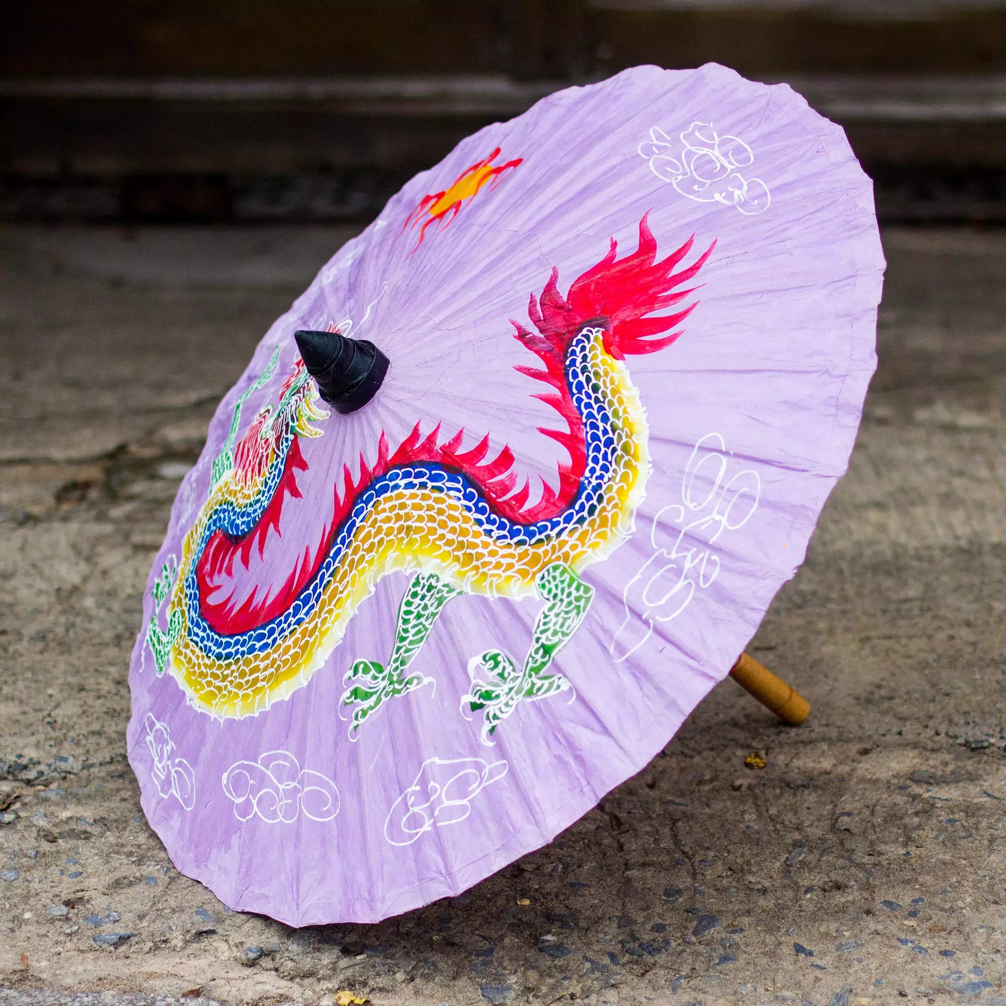 Bloomsbury Market Moorgate Festive Dragon Saa Paper Parasol | Wayfair