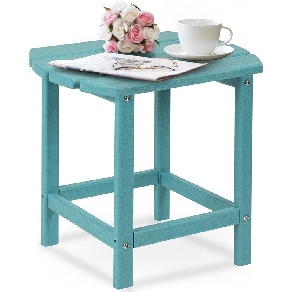 Highland Dunes Table d'appoint d'extérieur, tables de bout carrées en ...