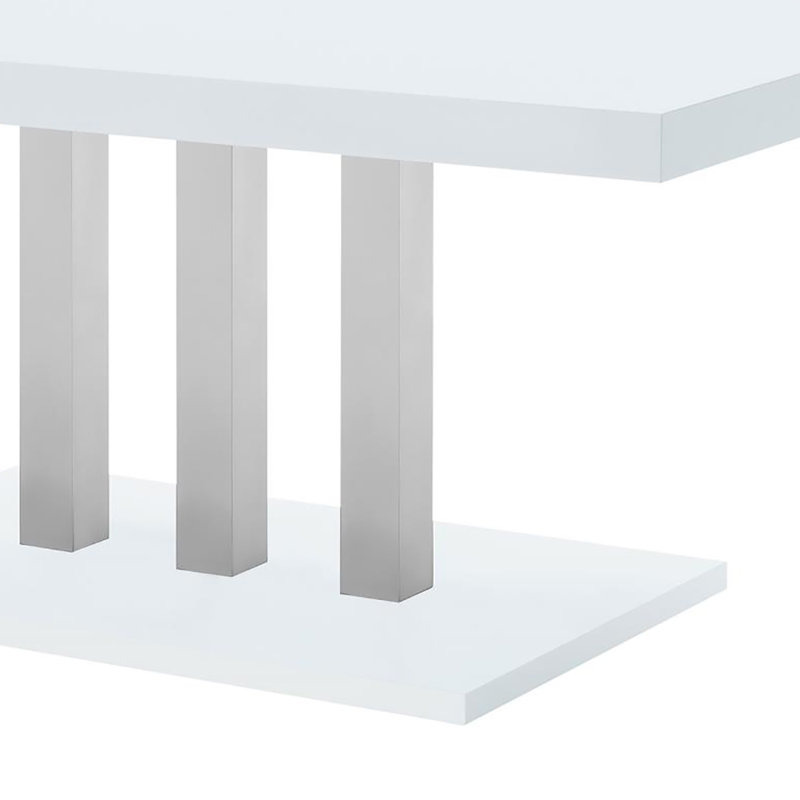 Ivy Bronx Katiusa 62.6" Pedestal Dining Table in White | Wayfair