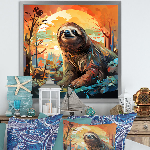Millwood Pines The Serenity Of Sloth At Sunset I - Sloth Wall Art | Wayfair