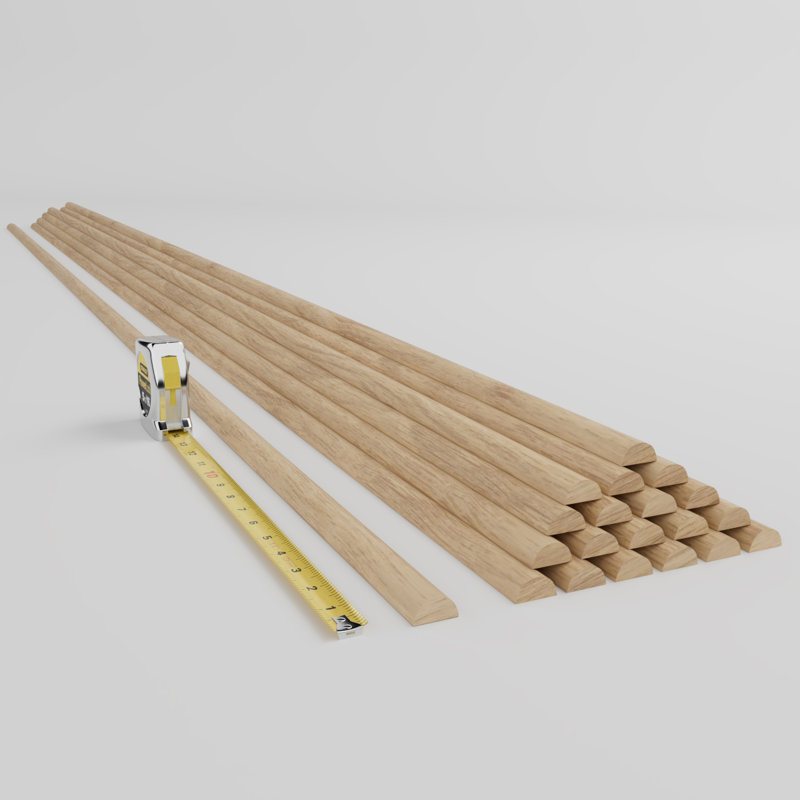 Ekena Millwork Heritage Half Round Stain Grade Slat Wall Kit w/ 1"W x ...