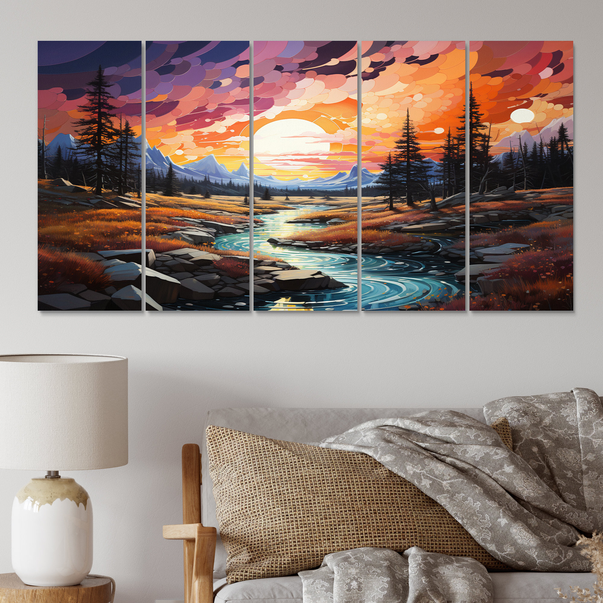 DesignArt Aurora Borealis Aurora Symphony I - Landscapes Metal Wall ...