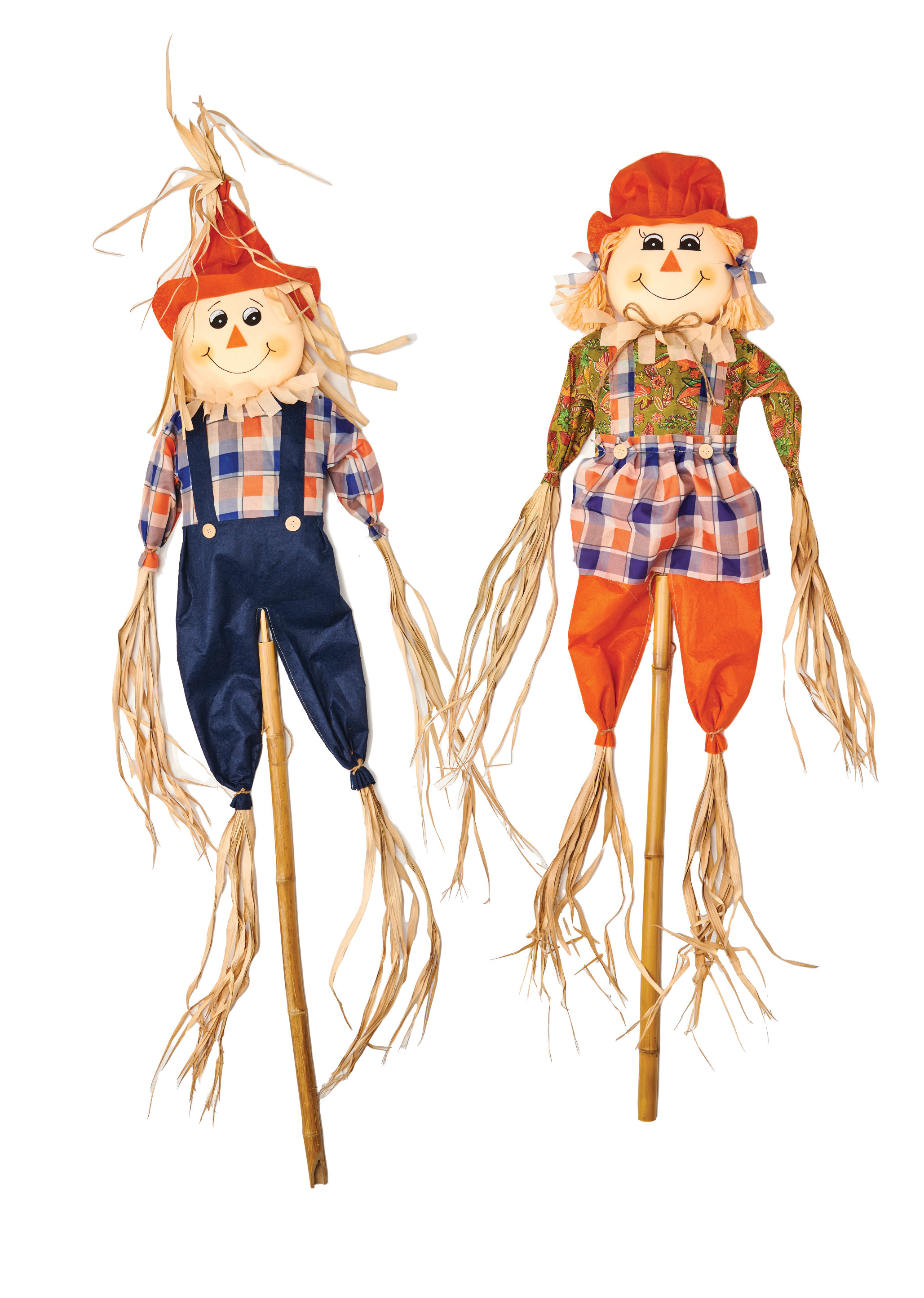 The Holiday Aisle® 60" Harvest Scarecrow on Pole, Set of 2 - Wayfair Canada