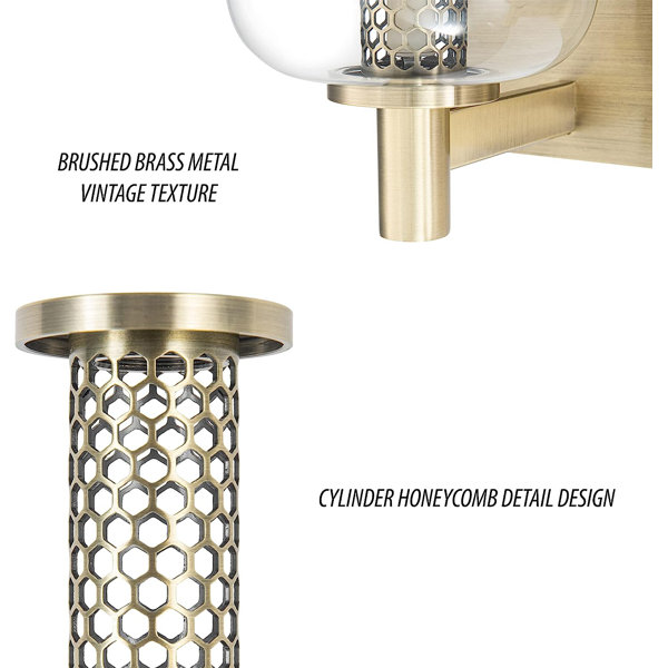 Mercer41 Francille Glass Armed Sconce | Wayfair