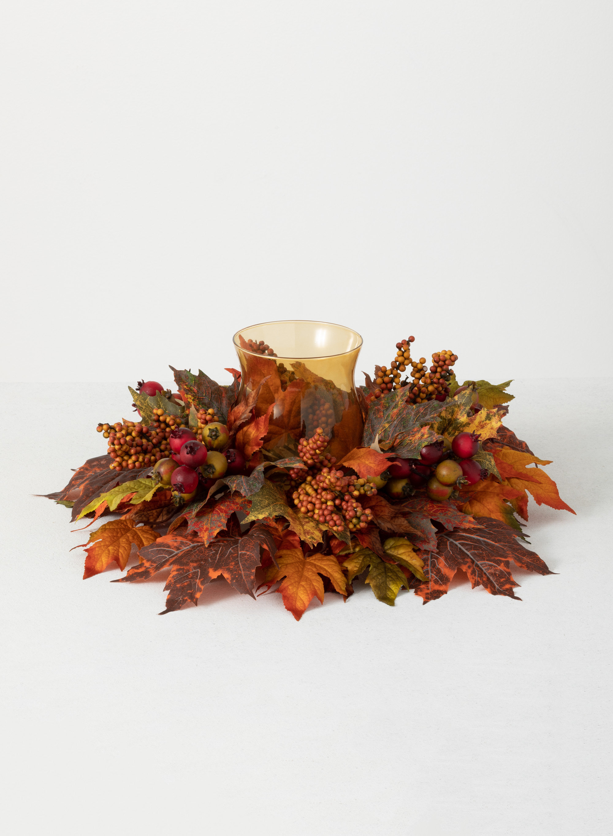 Primrue Amaya Artificial Maple & Berry Floral Centerpieces | Wayfair