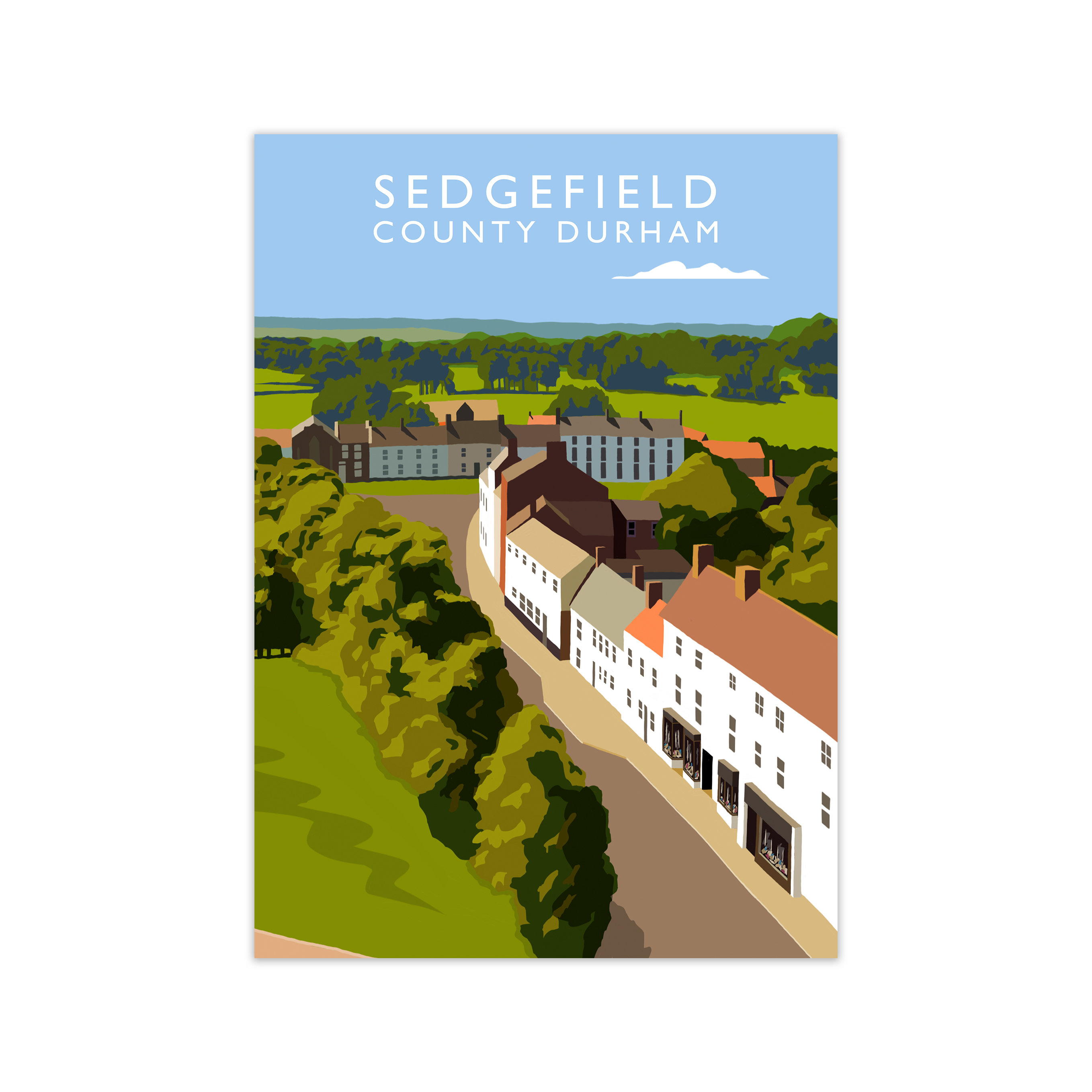 17 Stories Sedgefield County Durham by Richard O'Neill - Unframed ...