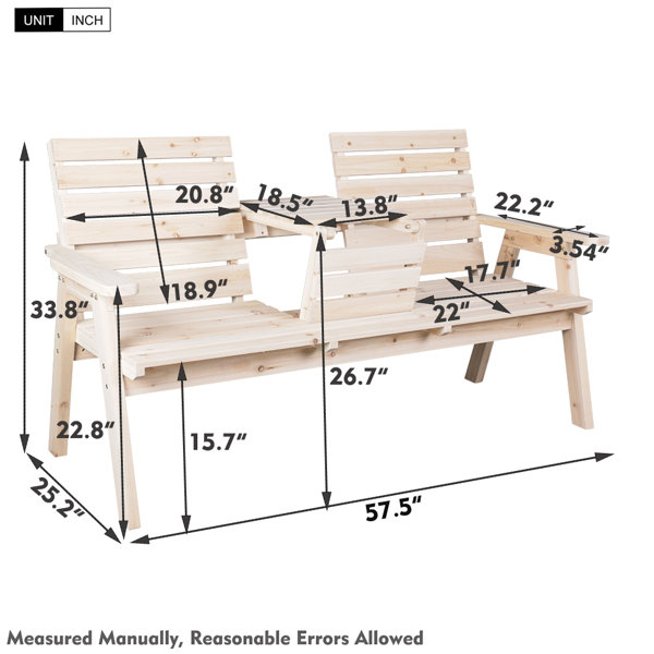 Union Rustic Gervais Solid Wood/Solid And Manufactured Wood Outdoor ...