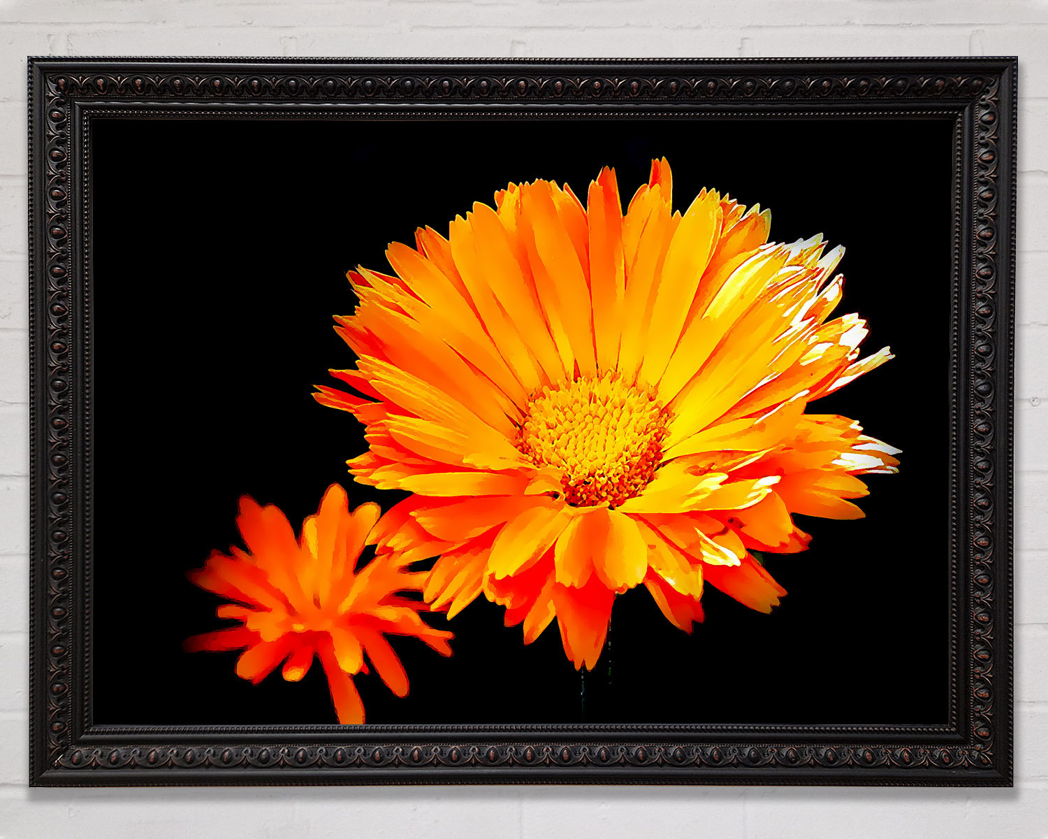 Bright Star Vibrant Orange Gerberas - Single Picture Frame Art Prints ...