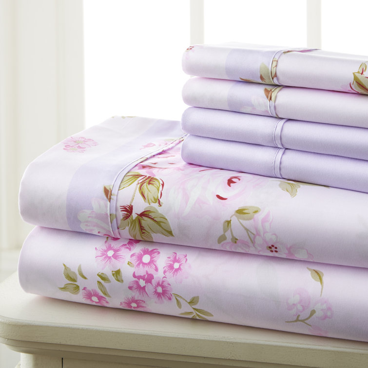 Spirit Prestige Home Microfiber Floral Sheet Set & Reviews | Wayfair