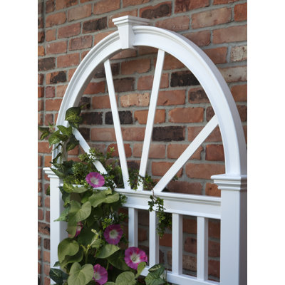Charlton Home® Kerrimore 83.75'' H x 49'' W Vinyl Arched Trellis ...