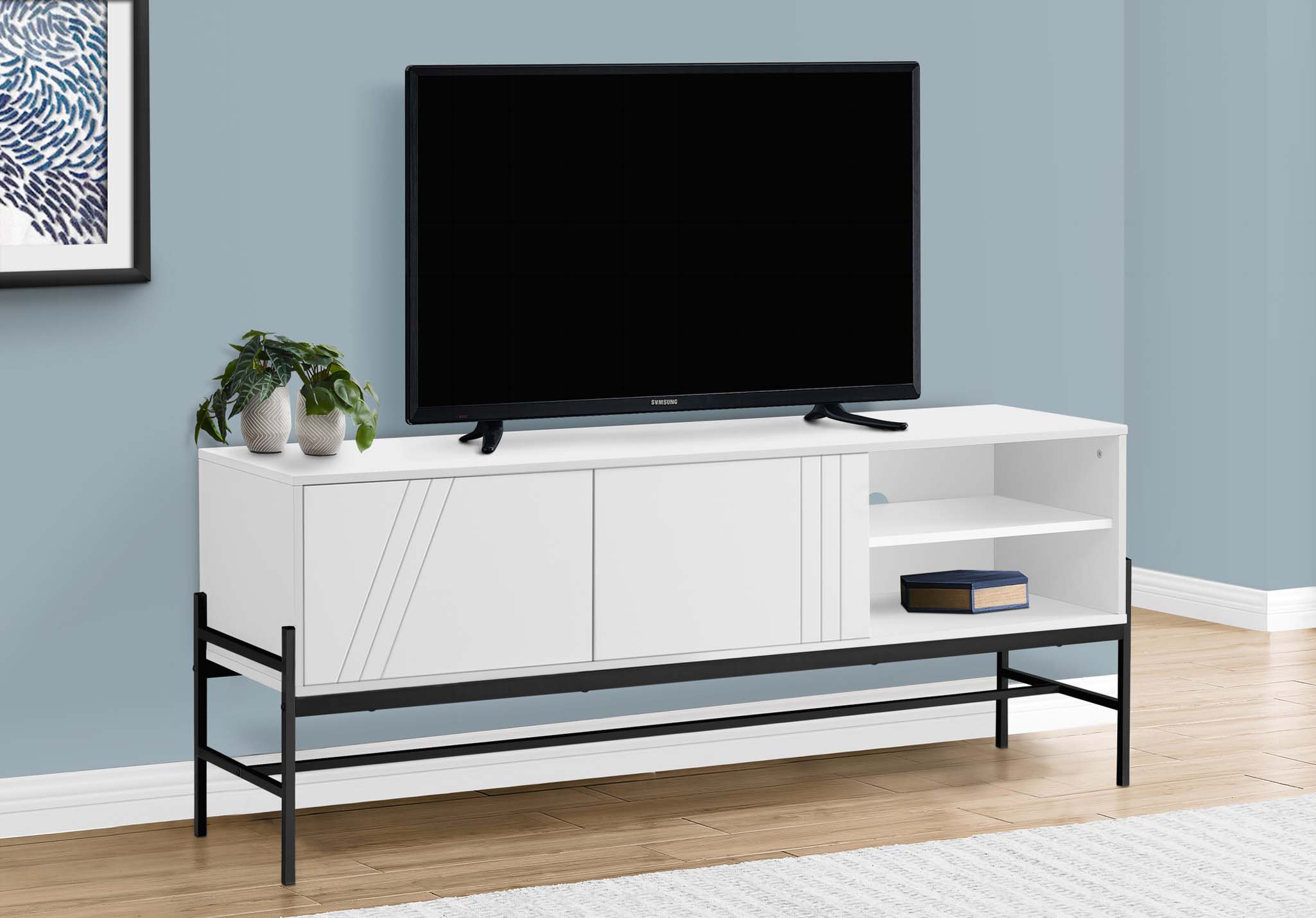 Ebern Designs Tv Stand, 60 Inch, Console, Media Entertainment Center ...