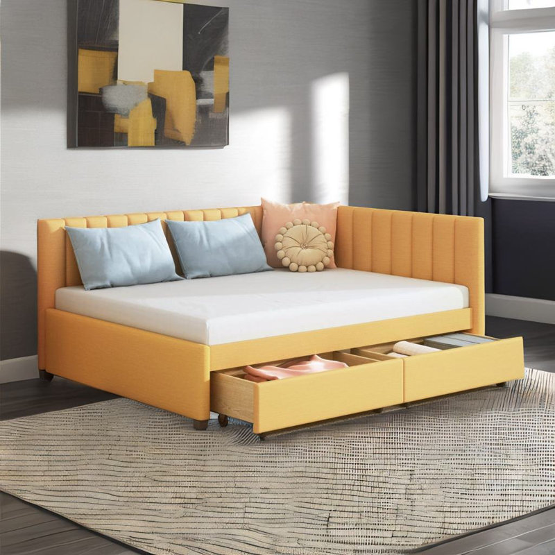 Latitude Run® Full Size Upholstered Daybed(beige) | Wayfair