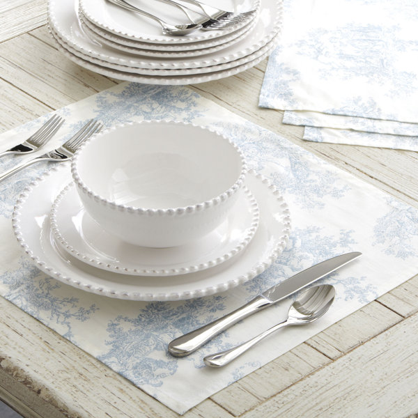 Birch Lane™ French Linens Toile Cotton Dining Linen Set | Wayfair