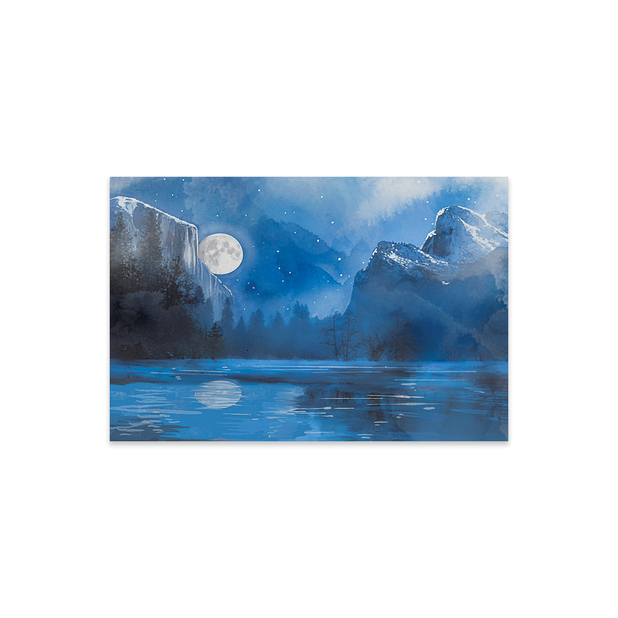 Millwood Pines Moonlight Rose On Glass by Thomas Little Painting | Wayfair
