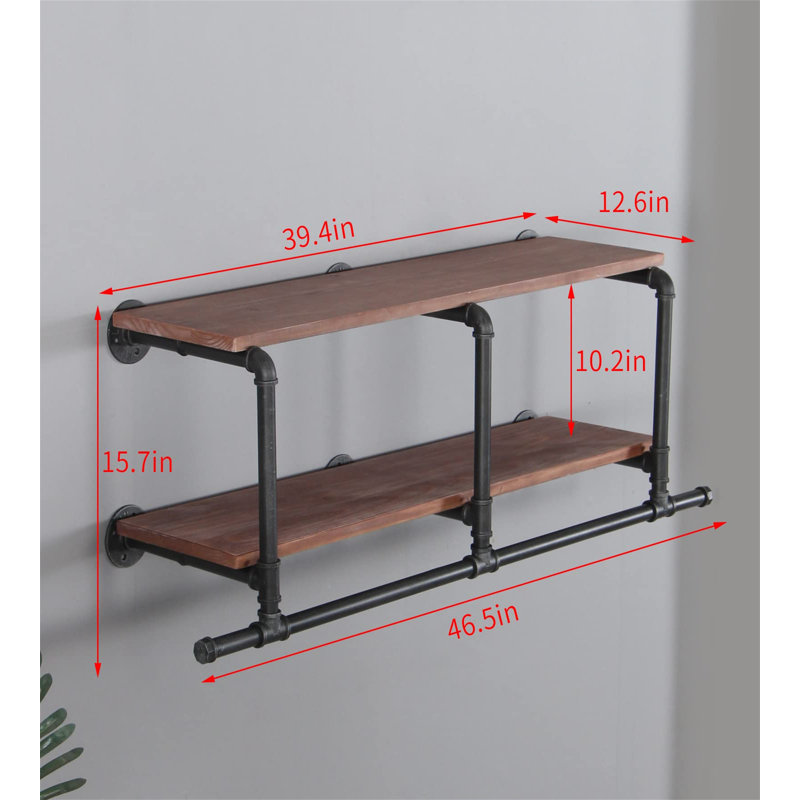 BTERAZ Metal Wall Mounted Clothes Rack | Wayfair