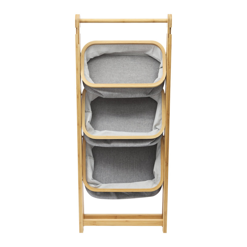 Lomana 3 Tier Fold Out Storage Foldable Laundry Baskets | Wayfair