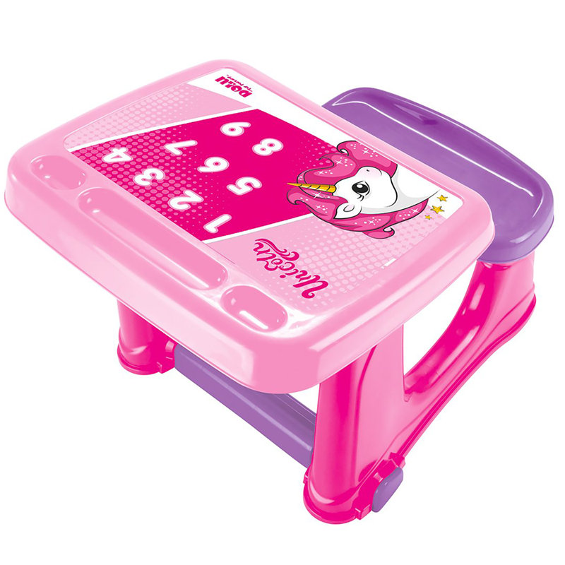 Dolu Toys- Smart Study Craft Desk with Seat & Footrest, Pink Unicorn ...