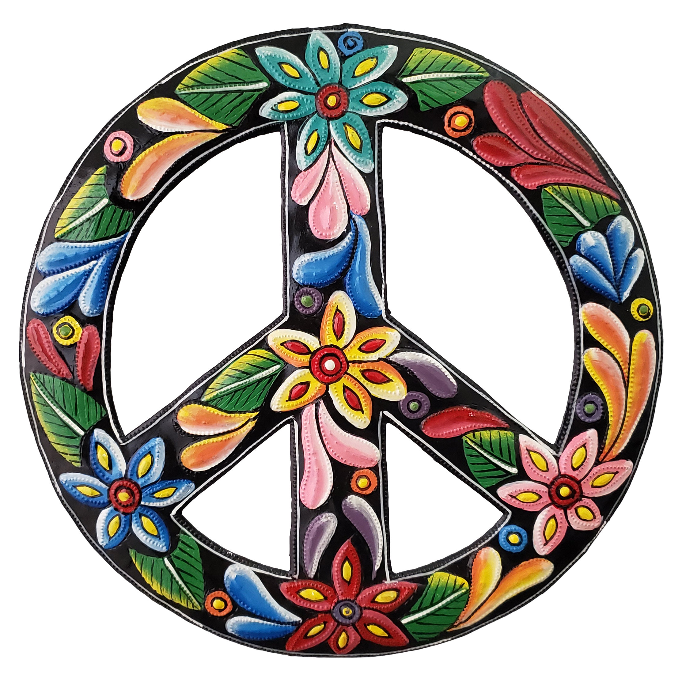 Bungalow Rose Painted Onyx Peace Sign & Reviews | Wayfair