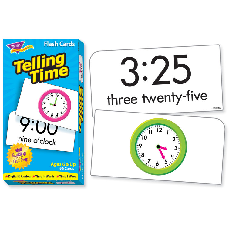 Trend Enterprises Telling Time Flash Cards - Wayfair Canada